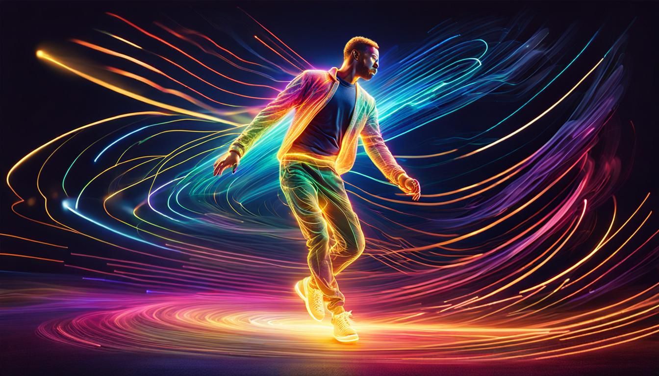 Light Dancing - Dazzling Light Being in Vibrant Illumination