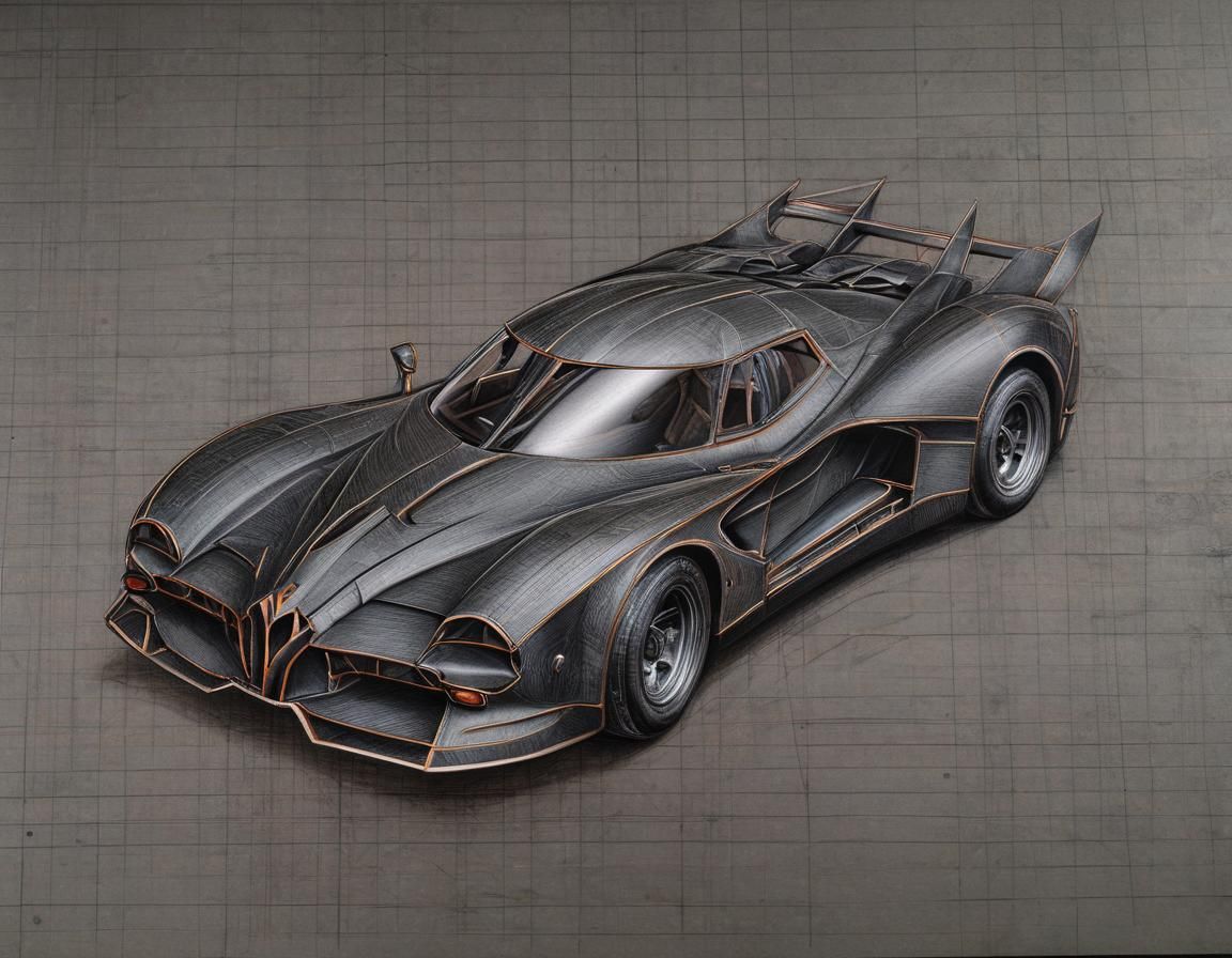 New Batmobile doodle - AI Generated Artwork - NightCafe Creator