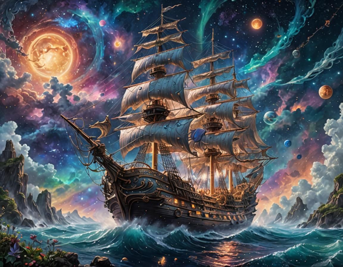 Spelljammer Galleon - AI Generated Artwork - NightCafe Creator