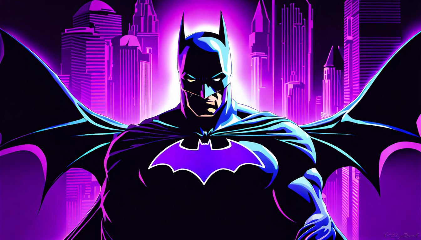 Black light art of batman - AI Generated Artwork - NightCafe Creator