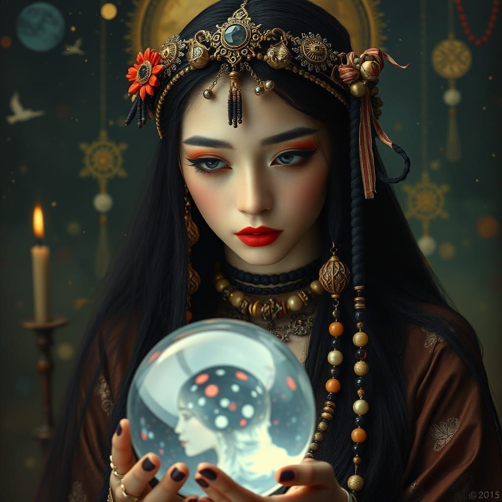 Korean gypsy - Ethereal Korean Gypsy in Gothic Splendor
