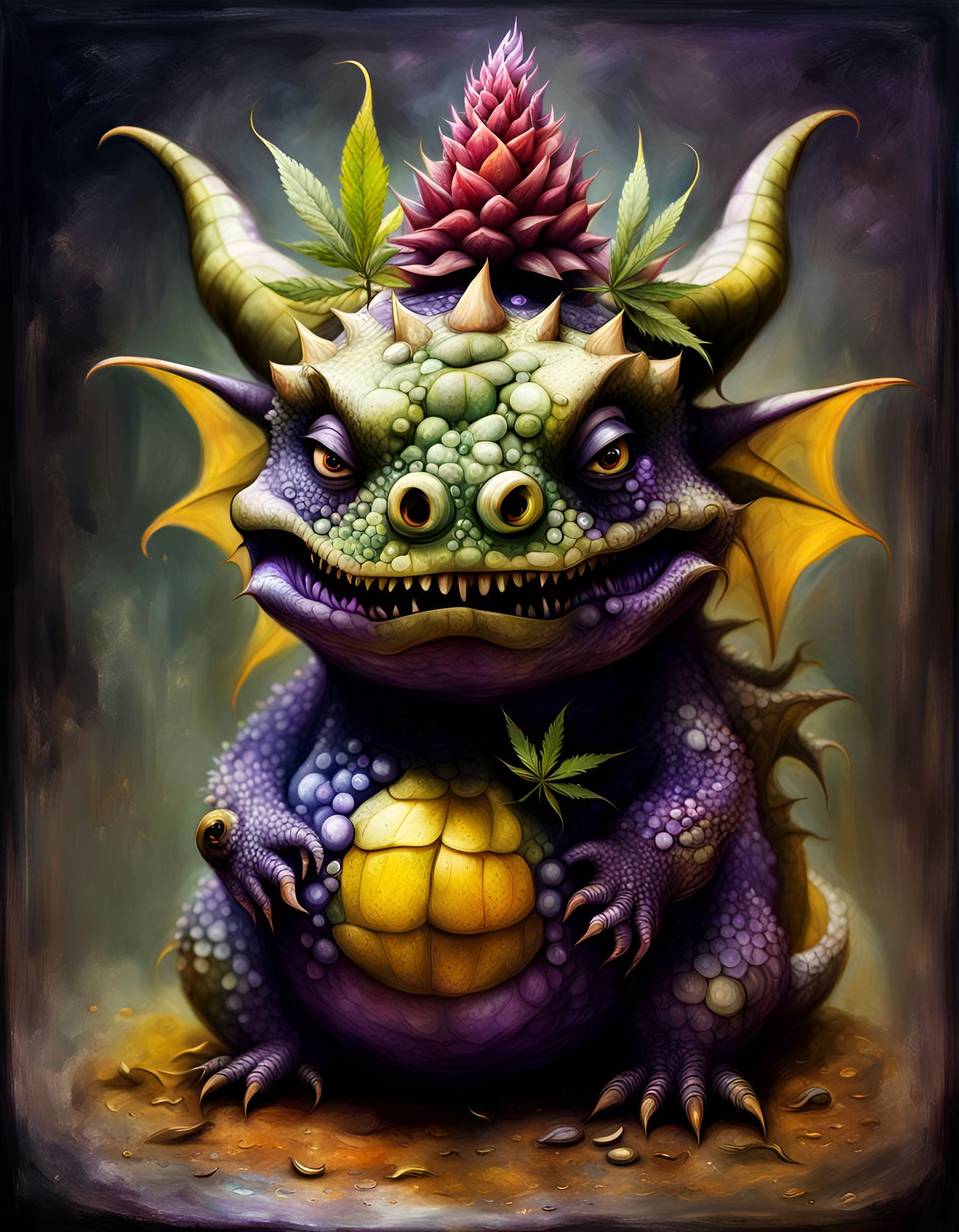 Portrait: "Marijuana Obese Cute Baby Crystally Purple Frosted Bud ...