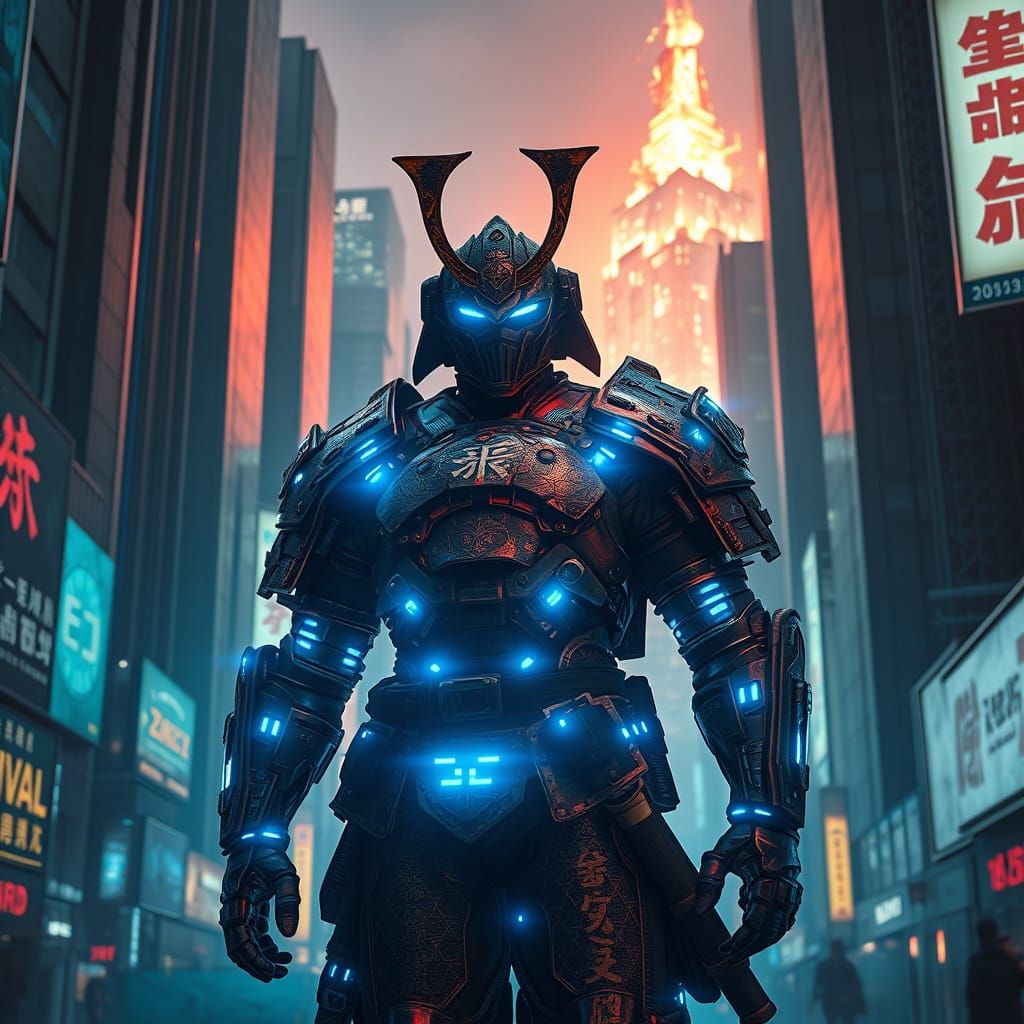 a neo-samurai cyberpunk warrior - Cyberpunk Samurai Warrior ...