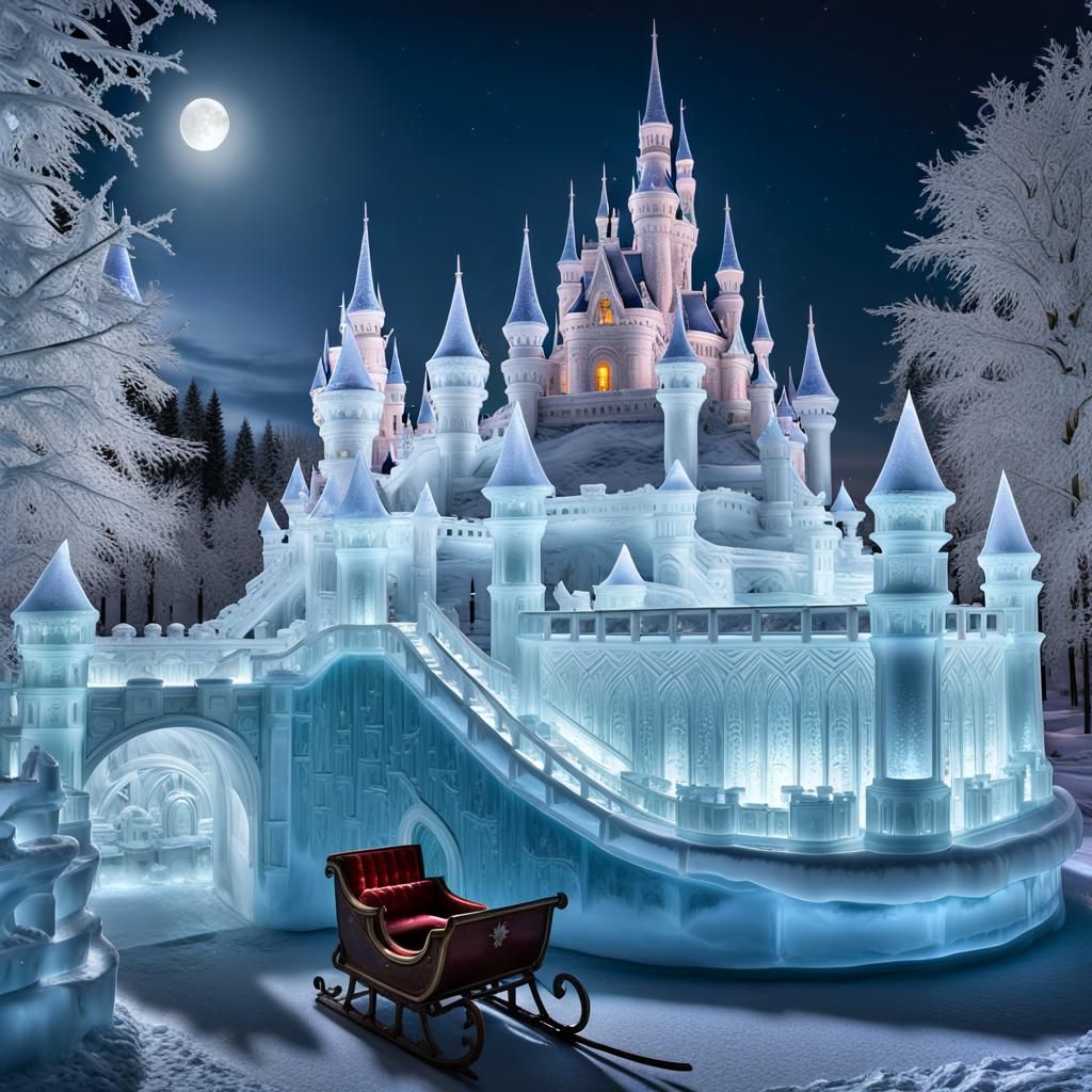 Icy Castle - AI Generated Artwork - NightCafe Creator