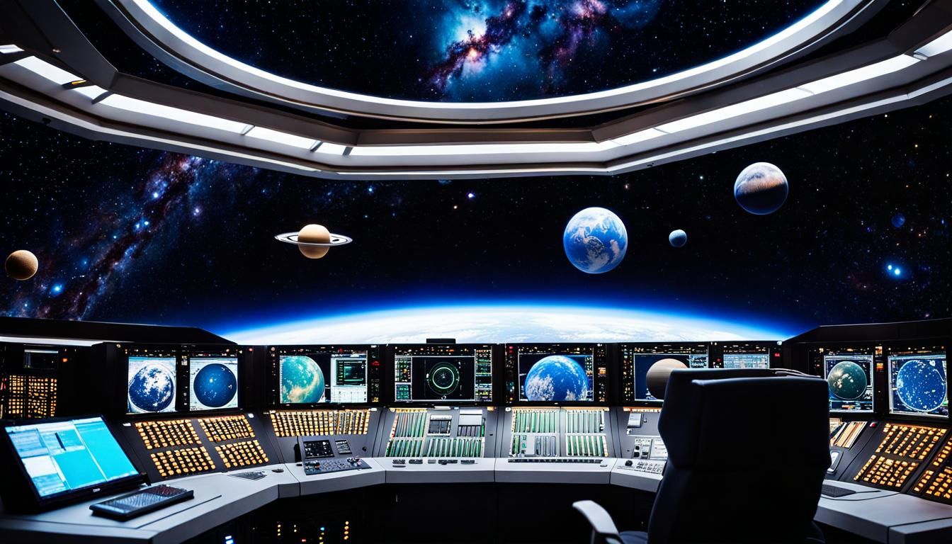 A Space Station Control Room. - AI Generated Artwork - NightCafe Creator