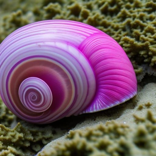 Pink Sea Snail Shell - AI Generated Artwork - NightCafe Creator