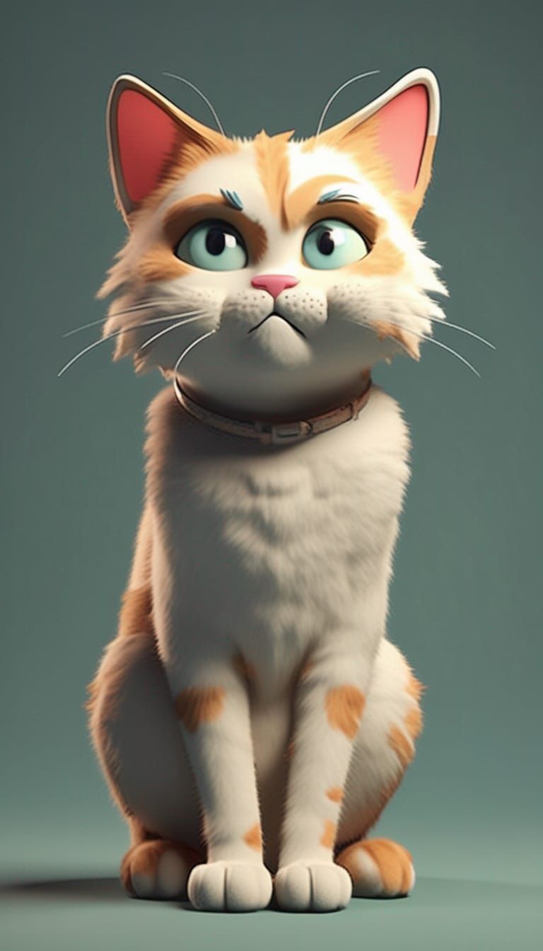 cat full body multiple poses and emotions - AI Generated Artwork ...