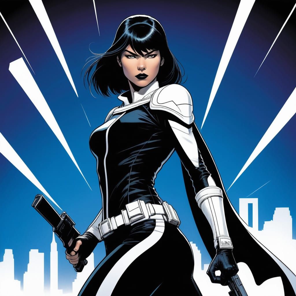 Blake Belladonna (RWBY) - Confident Heroine in Cyberpunk Com...