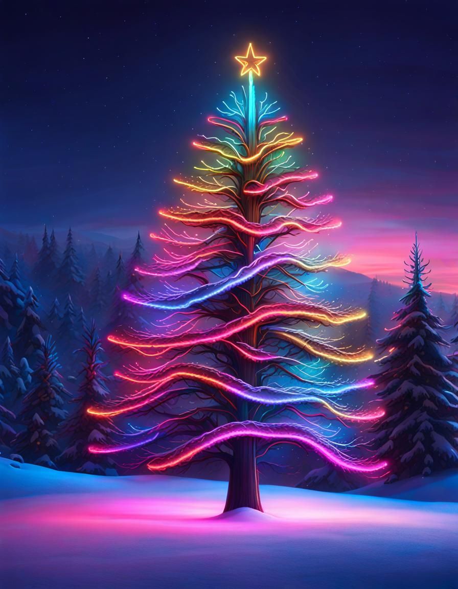 Christmas Tree - AI Generated Artwork - NightCafe Creator