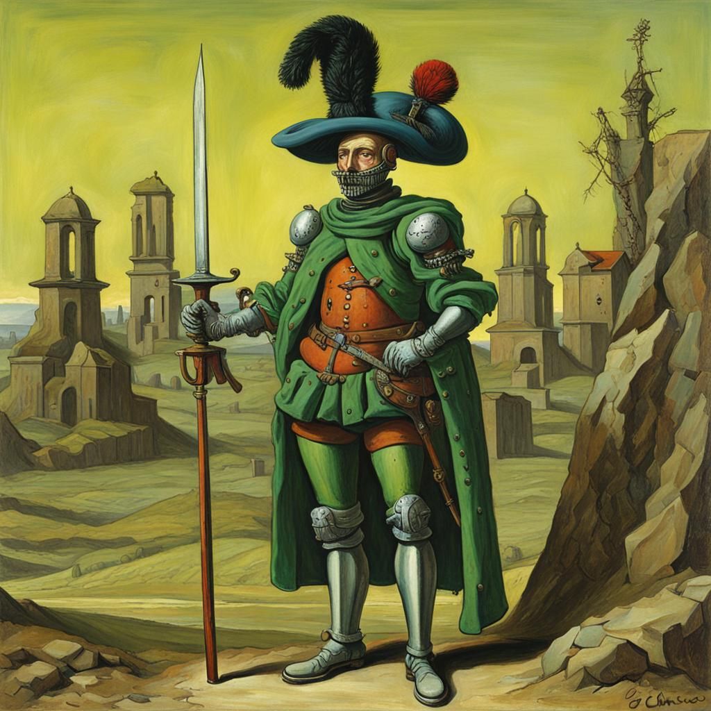 Slime punk landsknecht by Giorgio di chirico - AI Generated Artwork ...