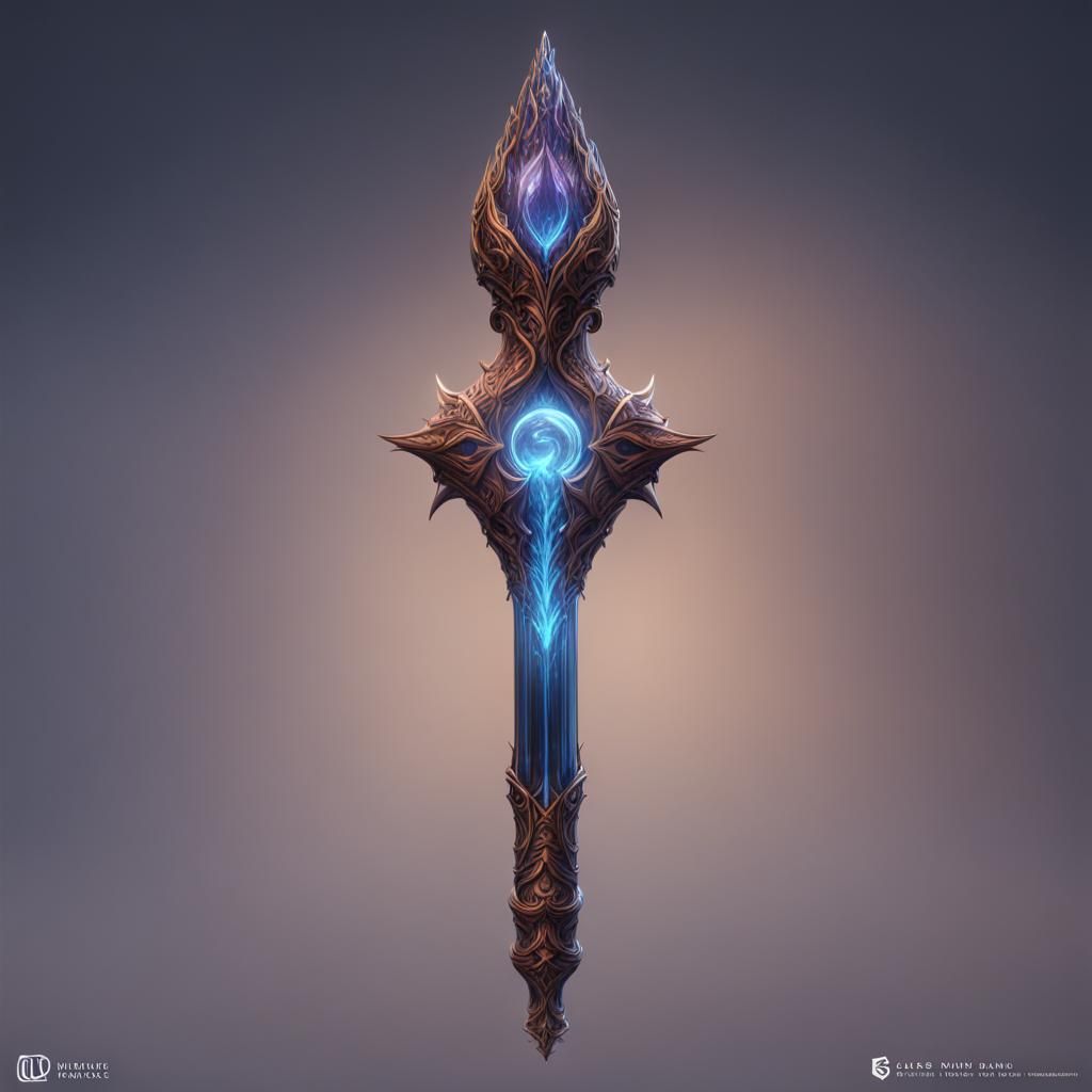 Glass grand wizards staff of dark energy - AI Generated Artwork ...