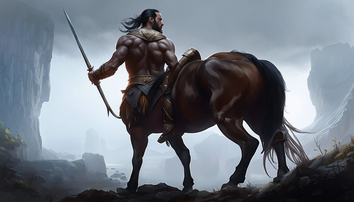 Chiron ready for Battle - AI Generated Artwork - NightCafe Creator