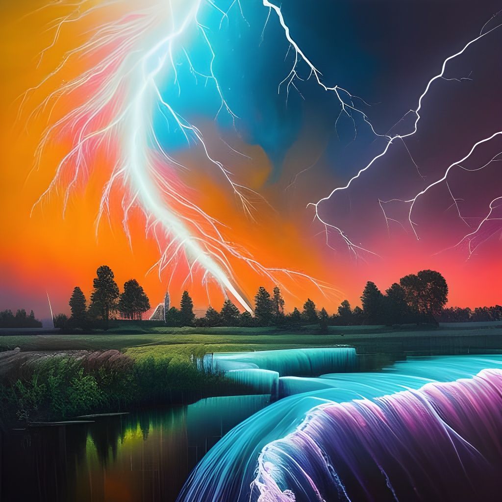 Thunderbolts of Lightning - AI Generated Artwork - NightCafe Creator
