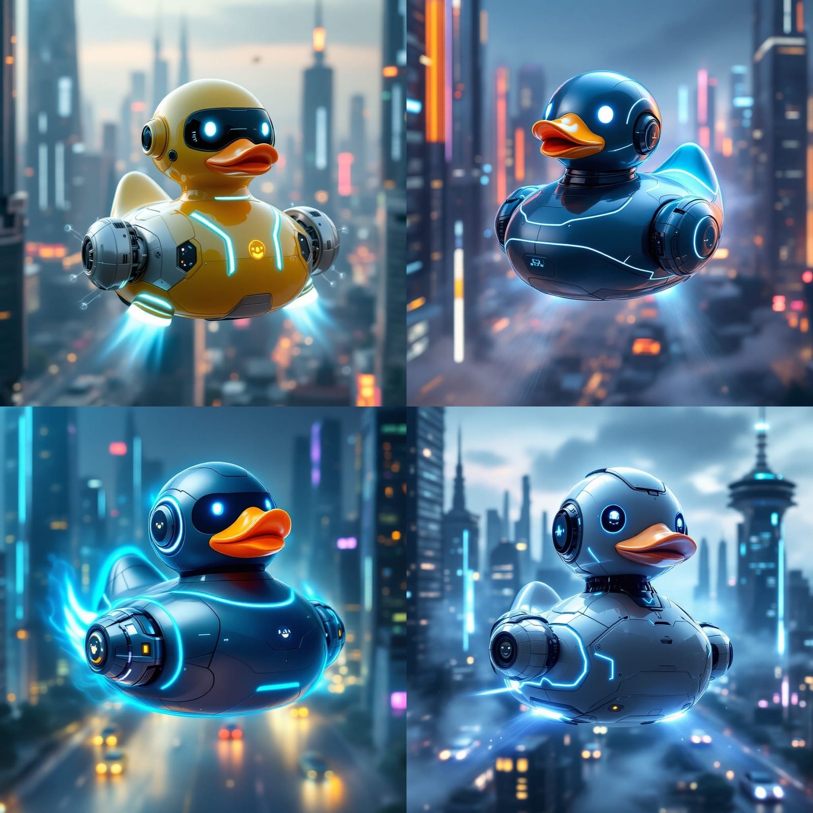 Rubber Ducks Taking Over - Sleek Metallic Rubber Duck Domina...