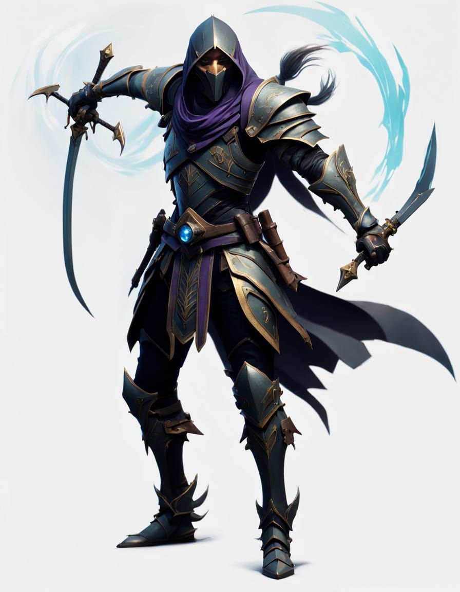 Epic Dark Fantasy High Elf Assassin in Victorian E... - AI Art