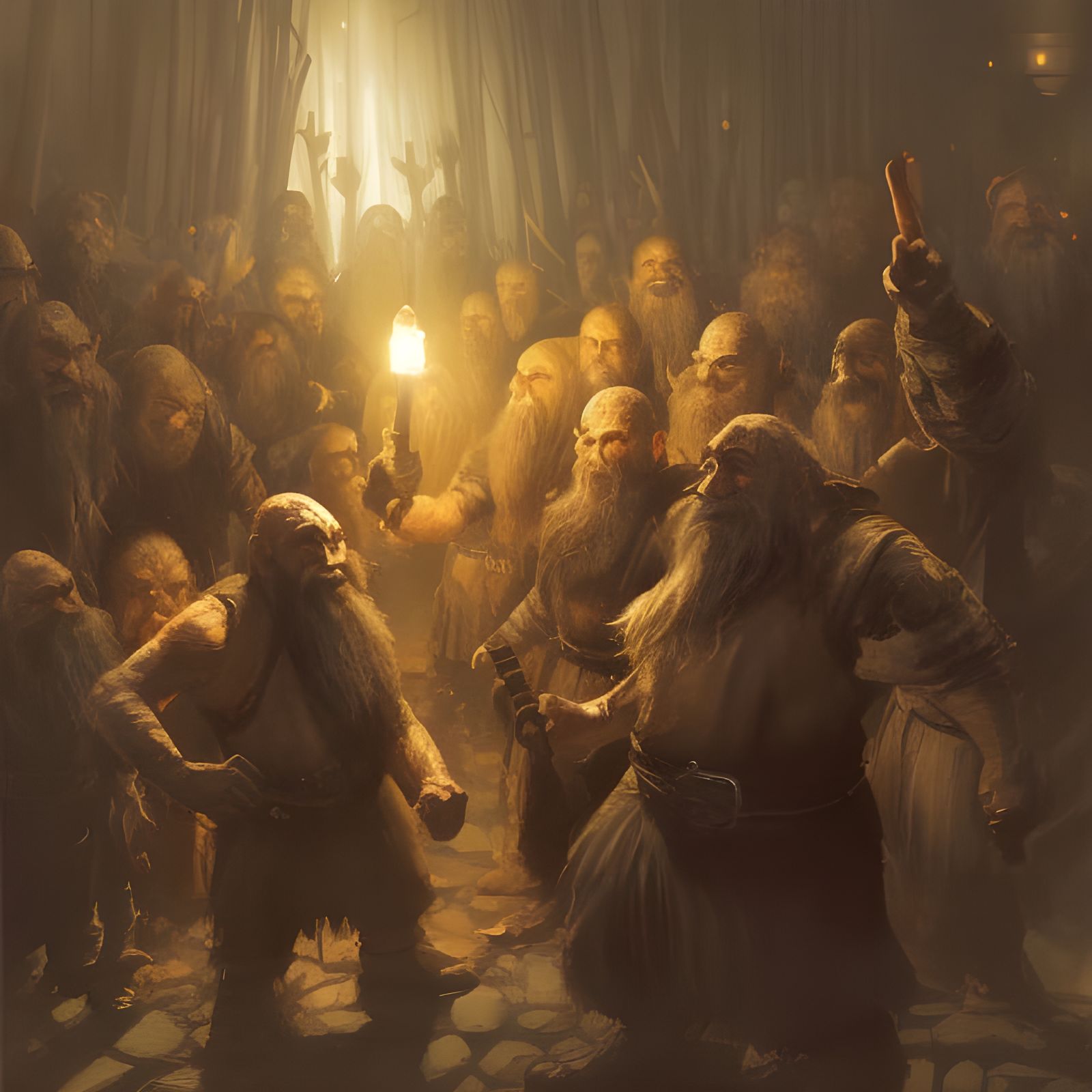 Dwarves trying to get my attention - AI Generated Artwork - NightCafe ...