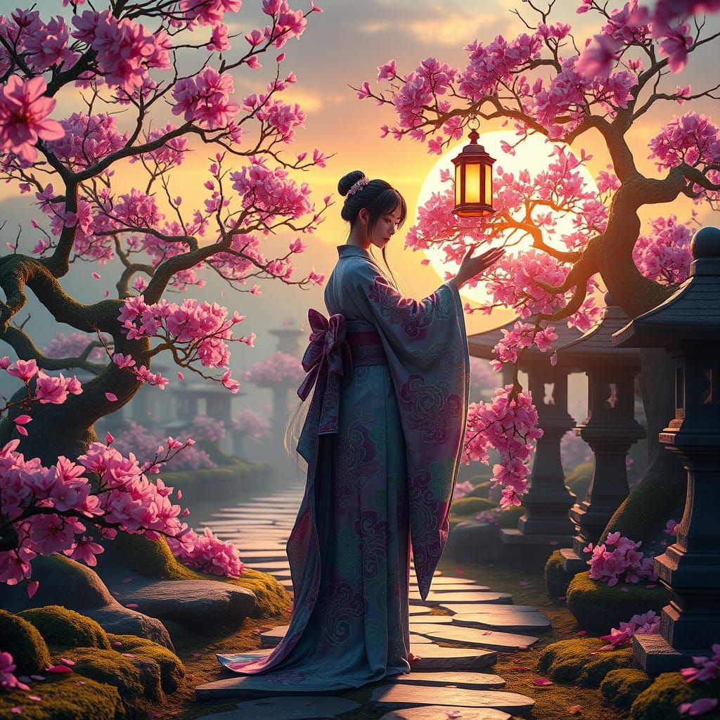 koromi in japan - Surreal Koromi in a Mystical Japanese Gard...