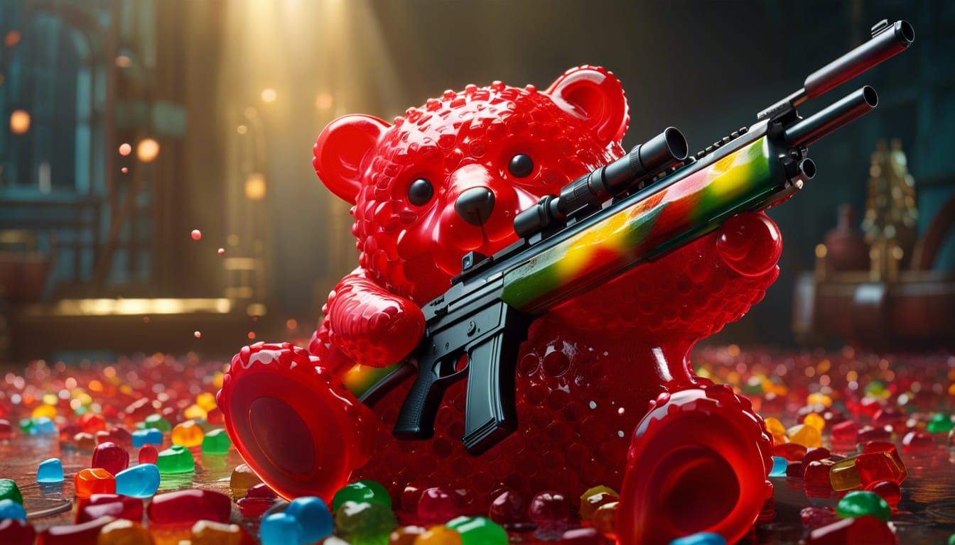 Gummy Bear Gun - AI Generated Artwork - NightCafe Creator