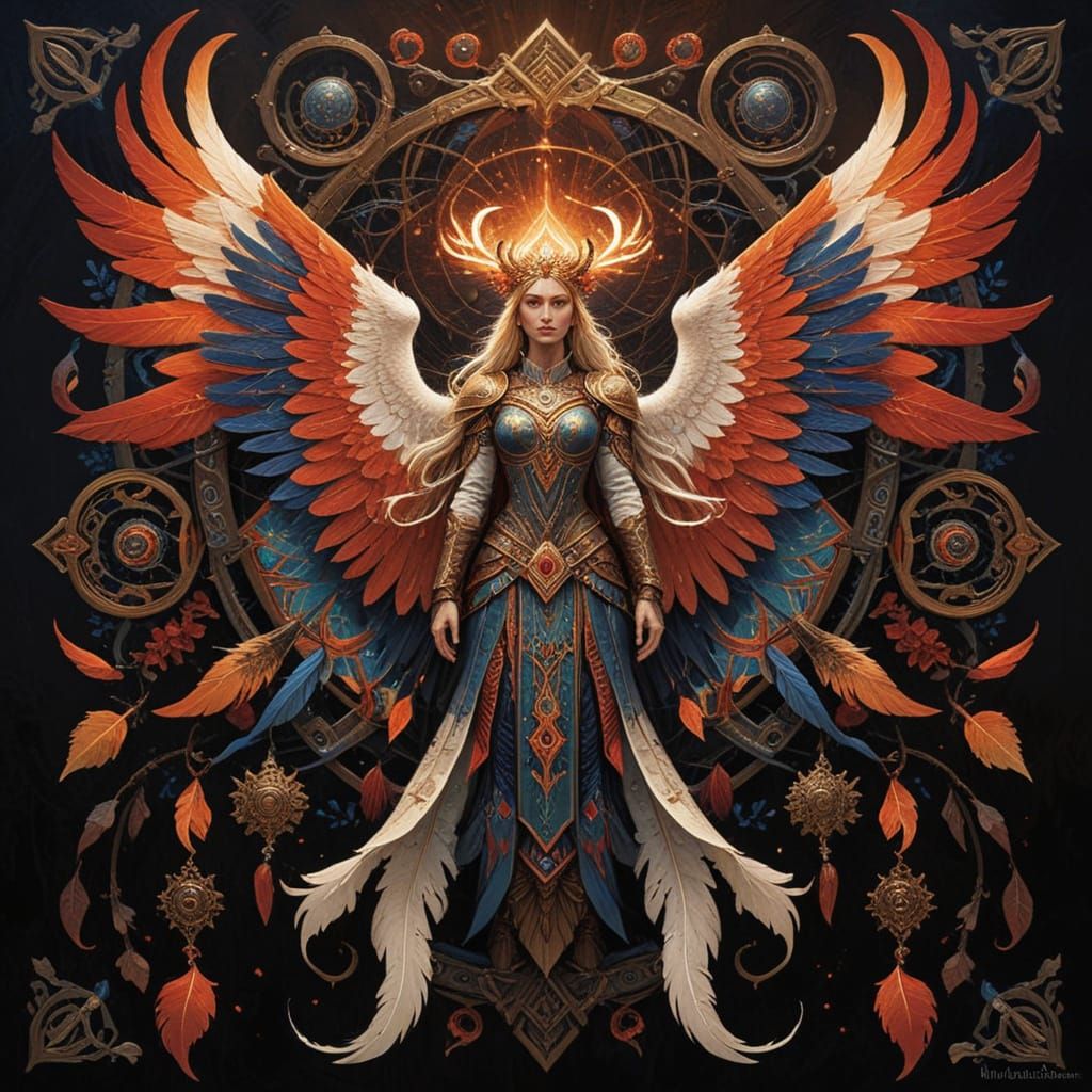 Wings of Valor: The Valkyrie's Embrace