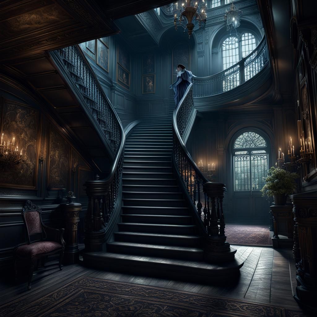 Ghost in the Manor... - AI Generated Artwork - NightCafe Creator