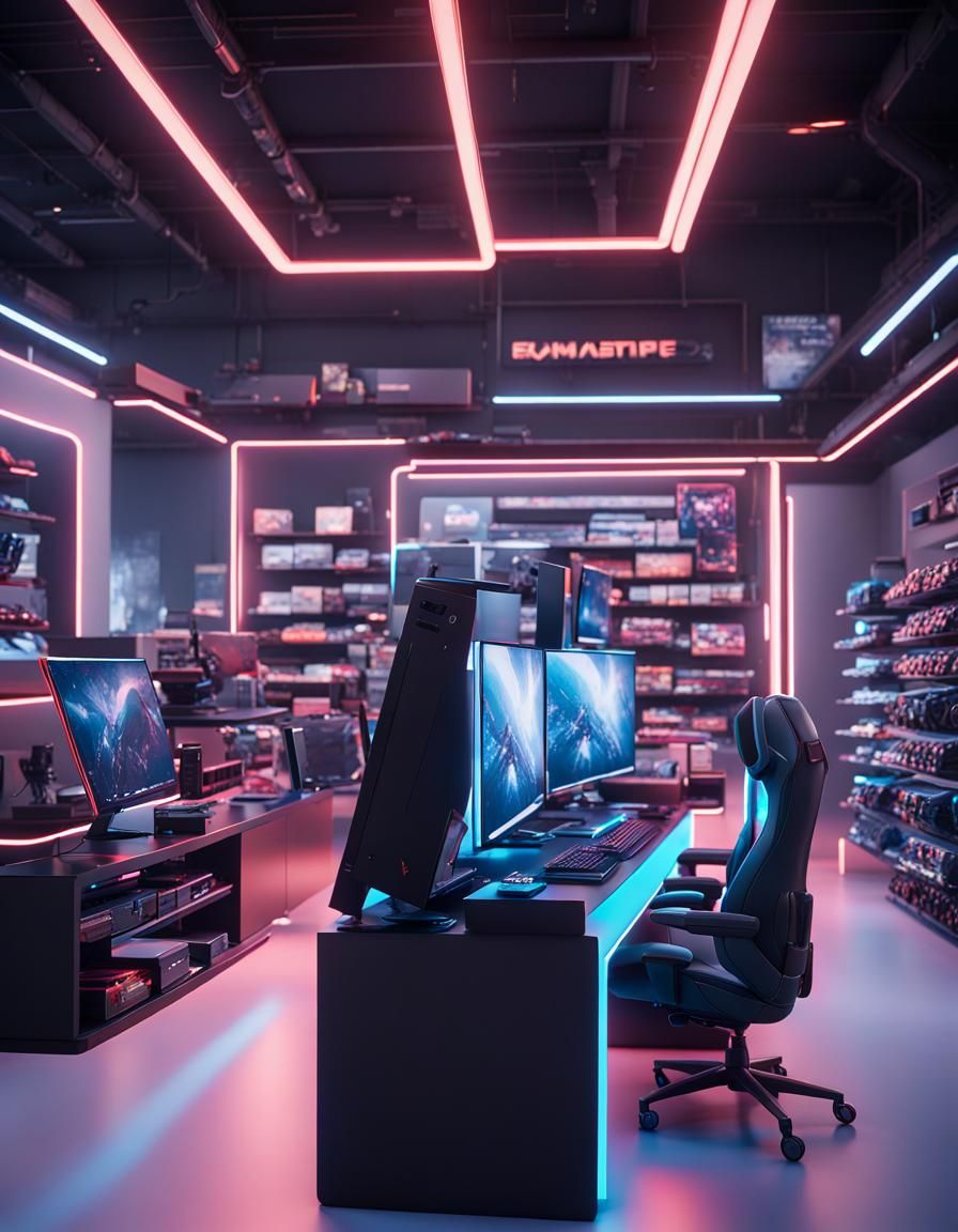 computer store ad - AI Generated Artwork - NightCafe Creator