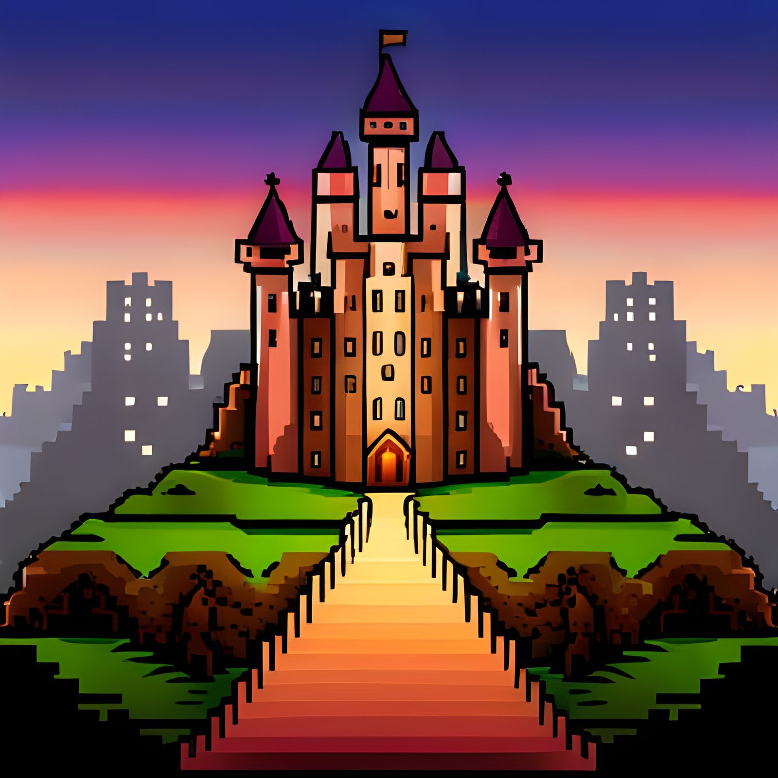 16bit Castle - AI Generated Artwork - NightCafe Creator