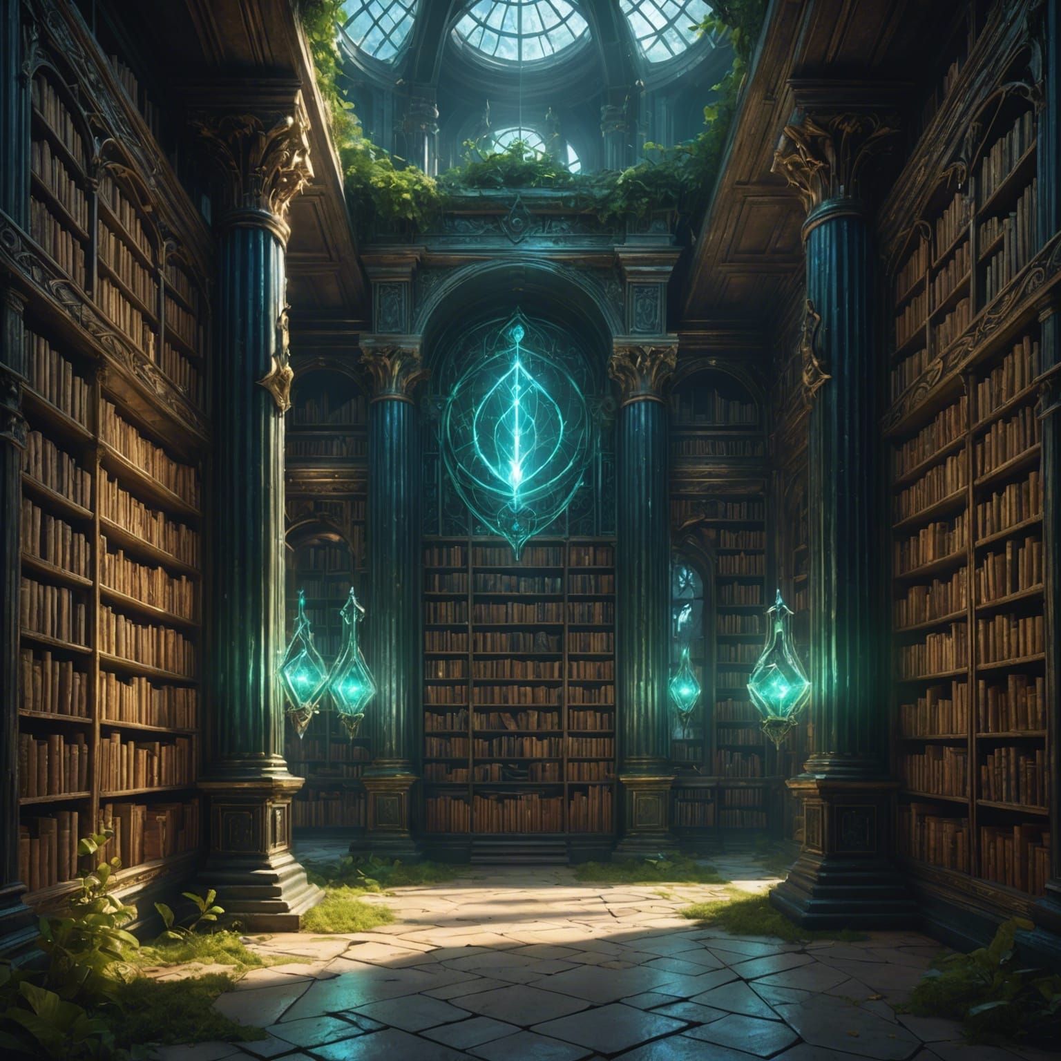 Library of the Arcane - AI Generated Artwork - NightCafe Creator