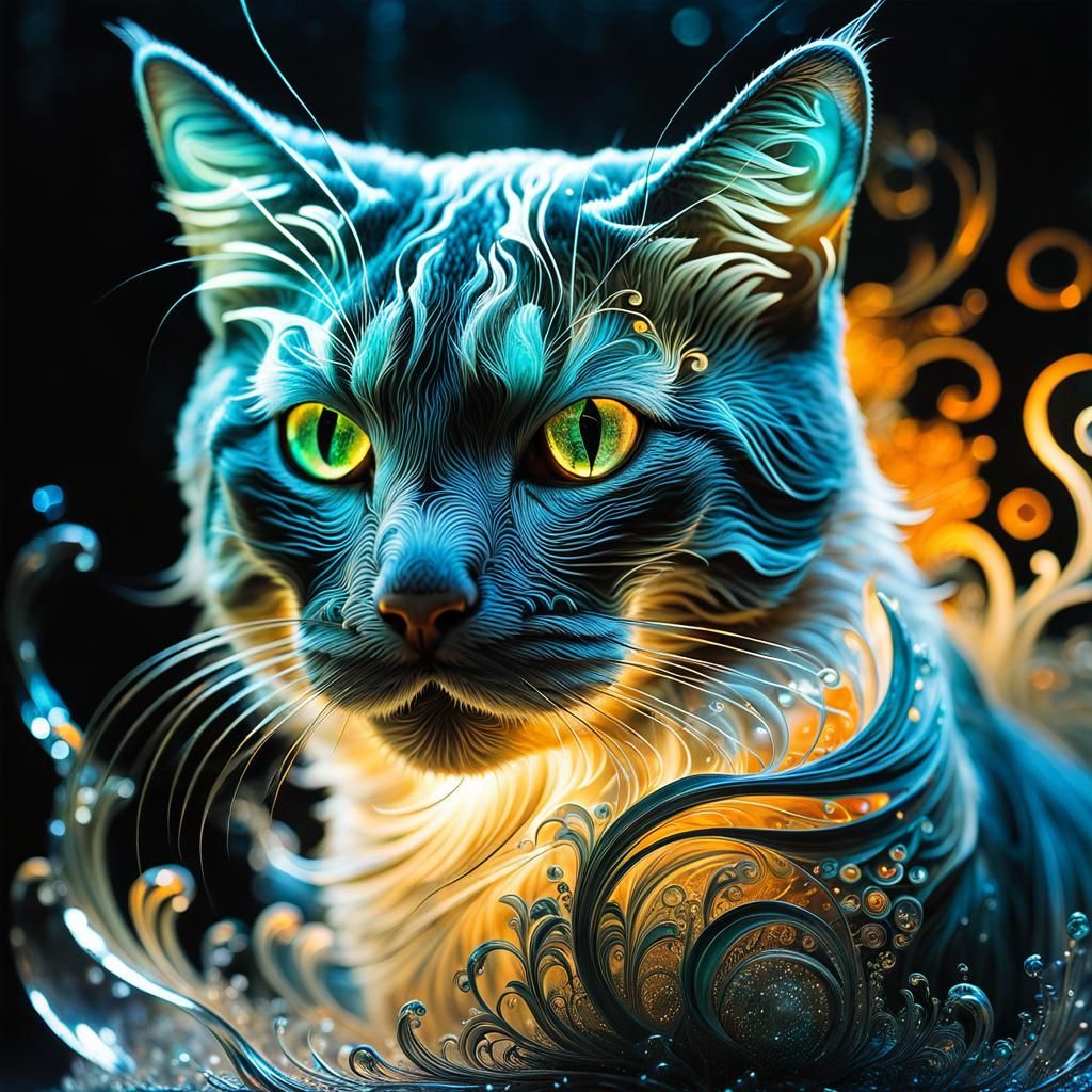 glow cat - AI Generated Artwork - NightCafe Creator