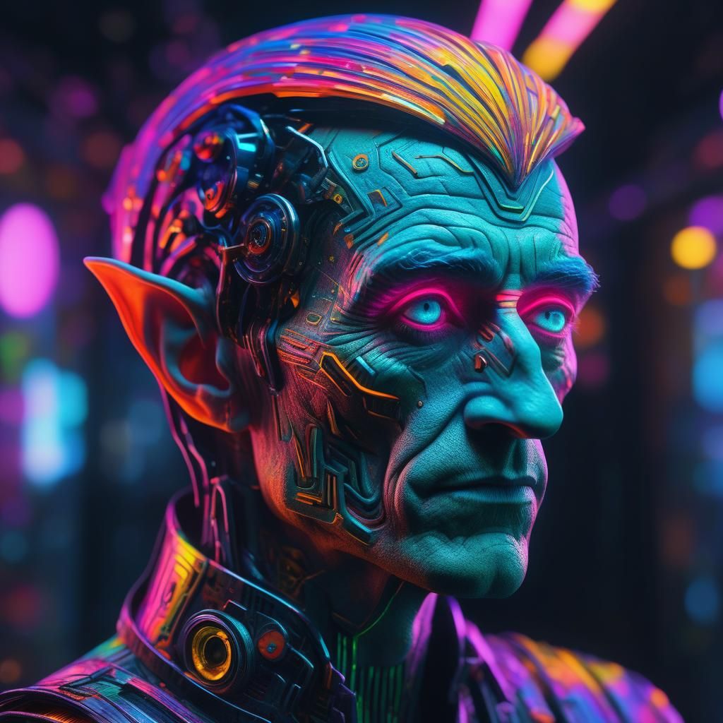The Cyborg Elf - AI Generated Artwork - NightCafe Creator