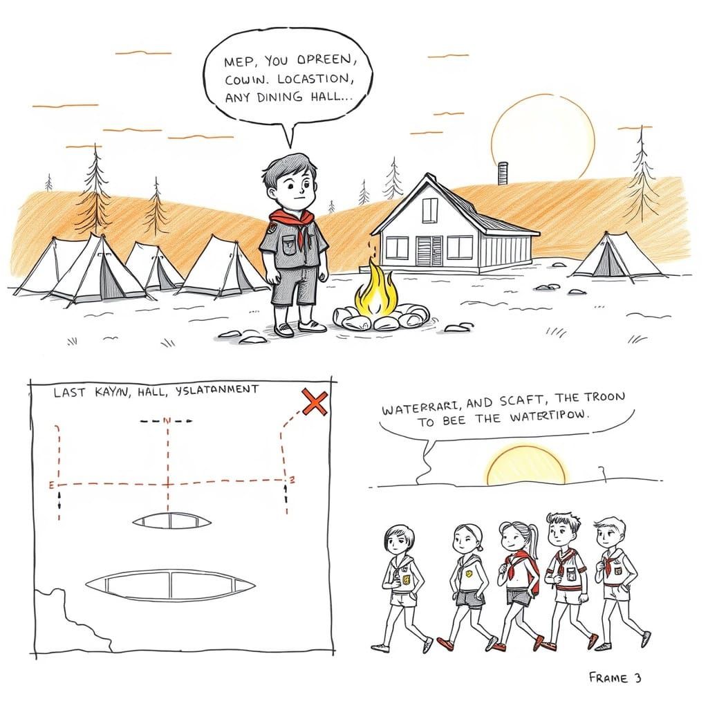 Classic Hand-Drawn Comic Pencil Sketch Storyboard - AI Art