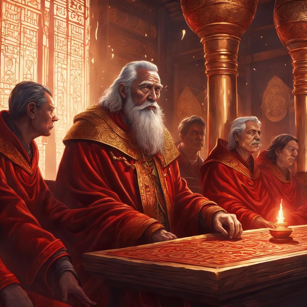 An intricately detailed angled close-up illustration of an old Cult ...