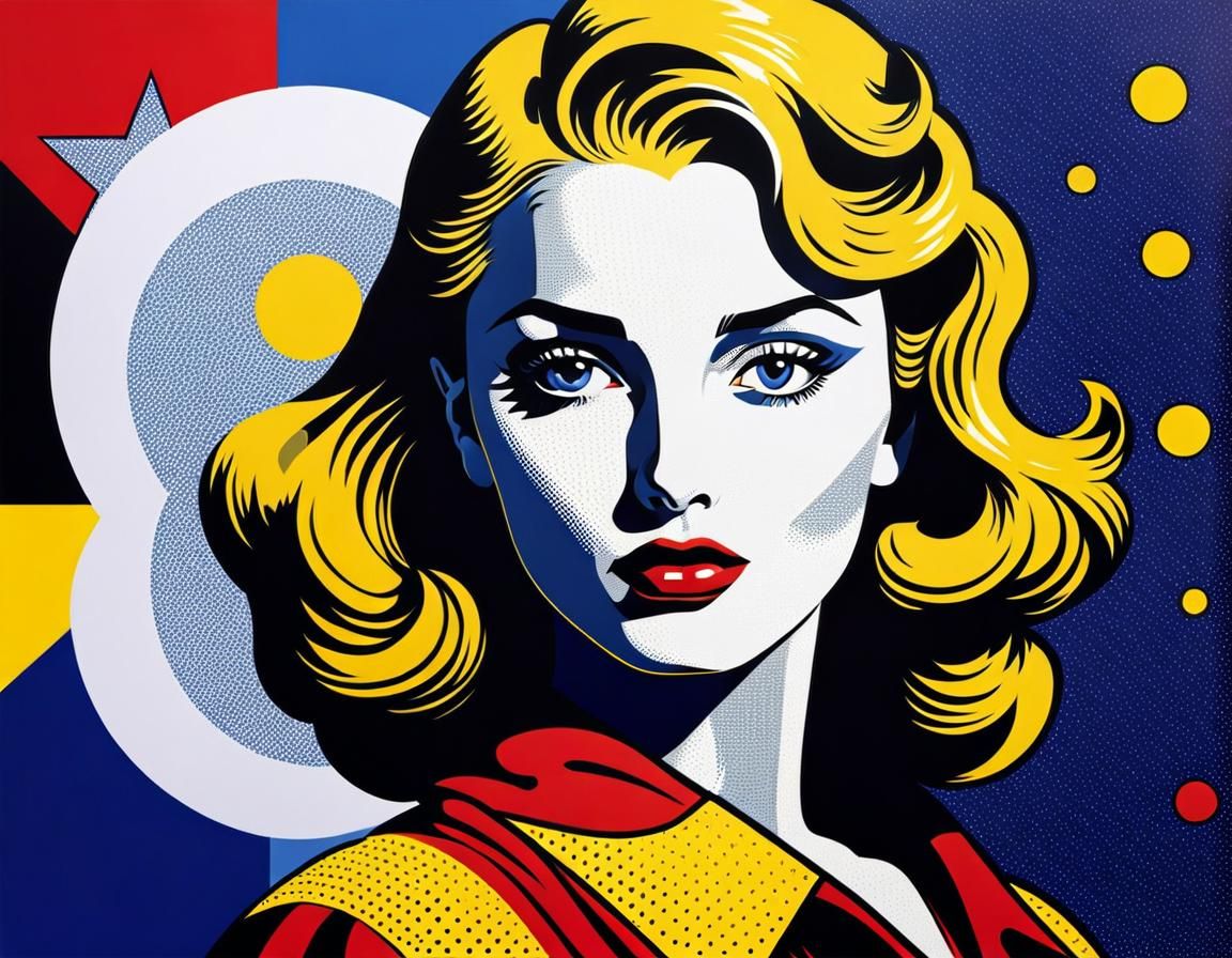Beautiful blonde pop art style - AI Generated Artwork - NightCafe Creator