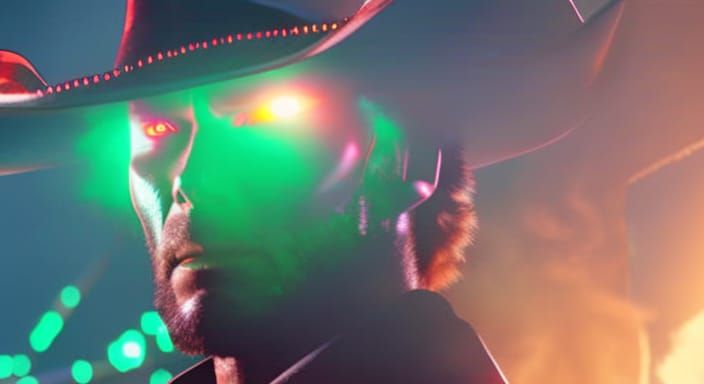 Cyborg Cowboy - AI Generated Artwork - NightCafe Creator