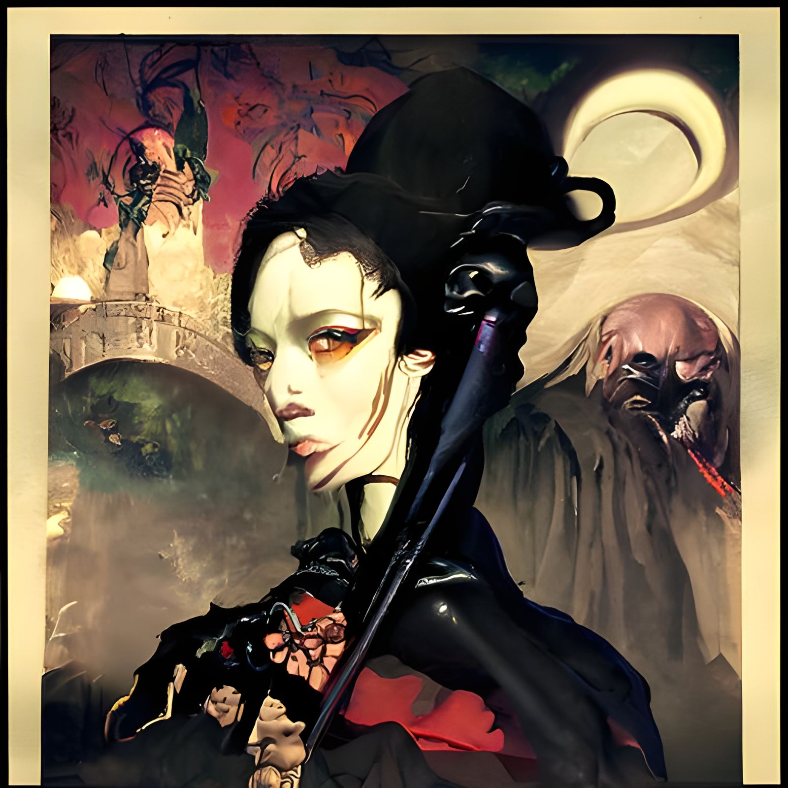 The Wax & The Whip Gerald Brom gothic art shin hanga beautiful colorful ...