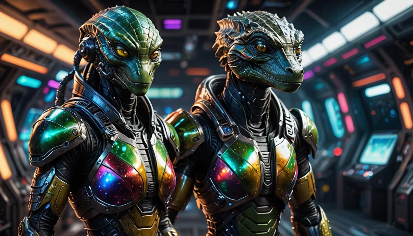 Alien crewmen - AI Generated Artwork - NightCafe Creator