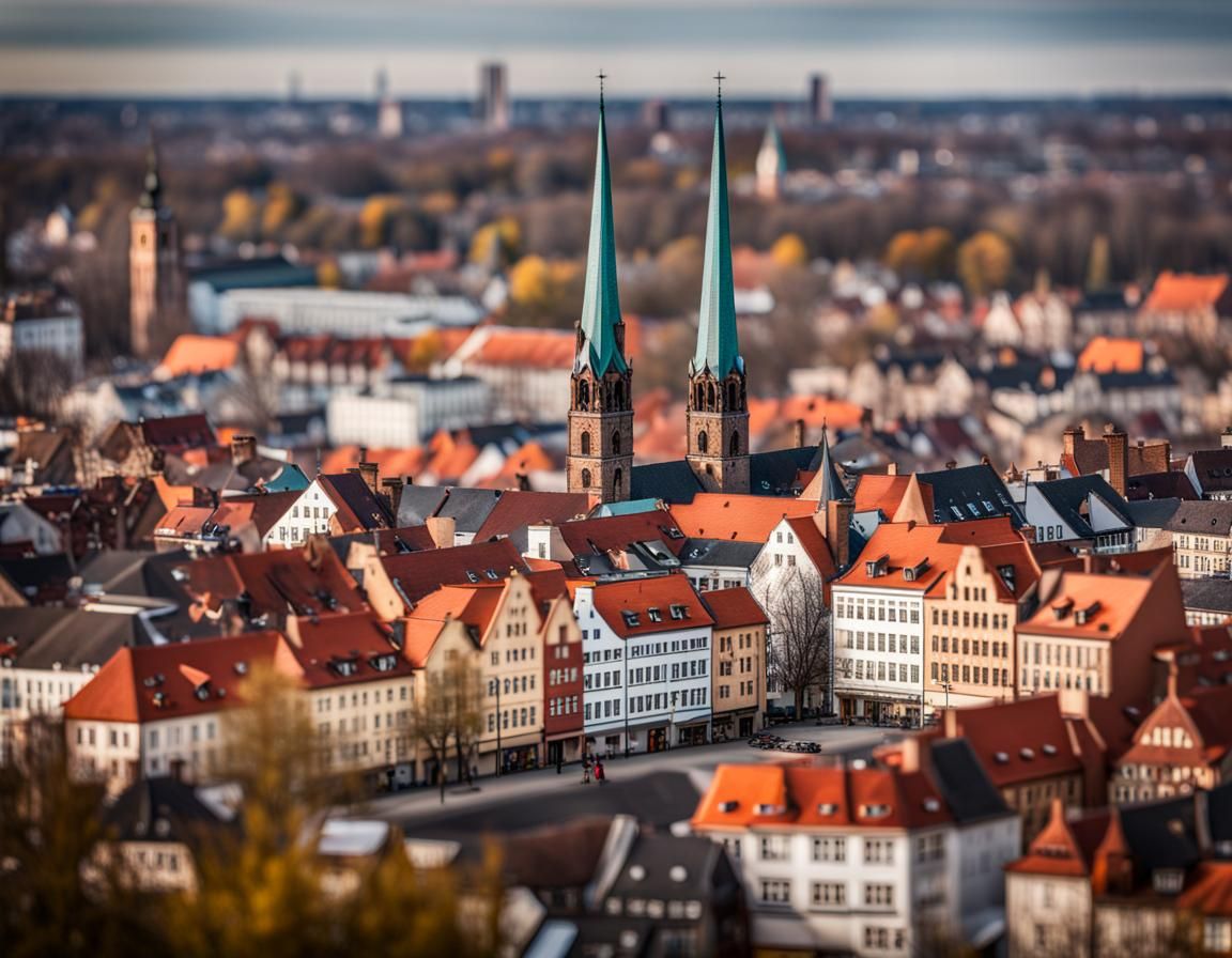 City of Königsberg, Germany, View of Altstadt, Professional photography ...