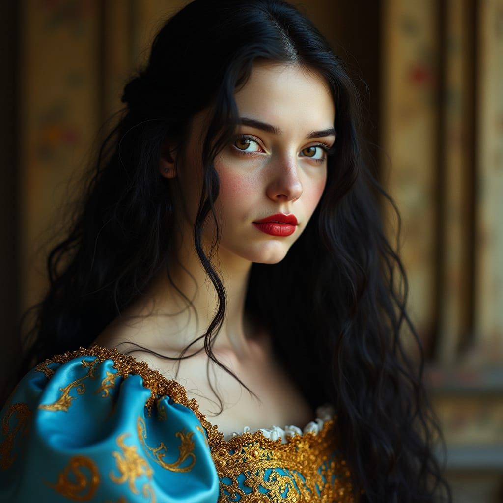 Skin white as snow, hair black as ebony, lips red as blood...🍎