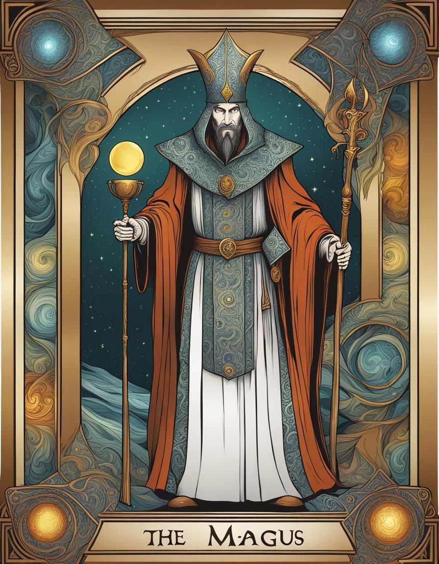 Tarot Card The Magus - AI Generated Artwork - NightCafe Creator