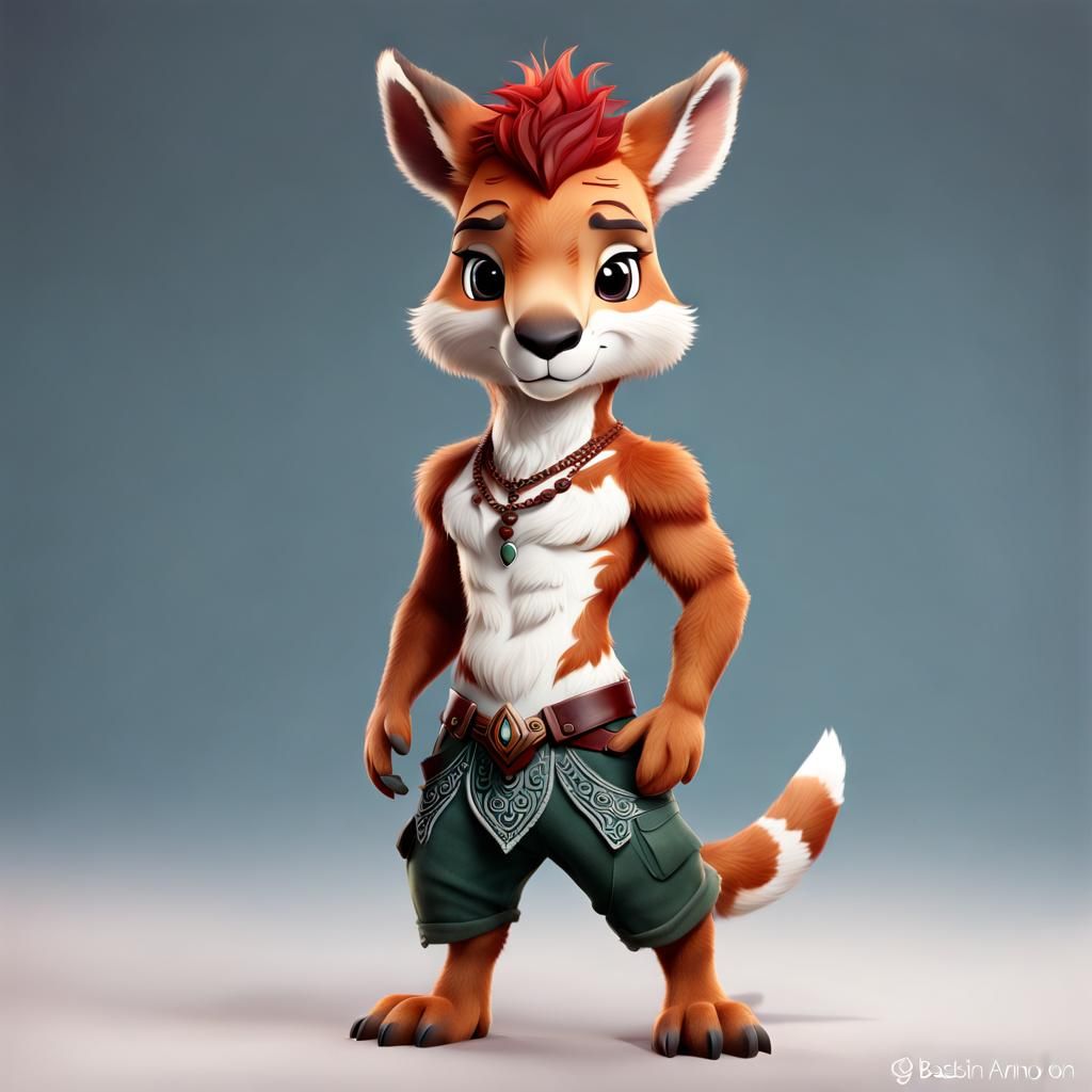 anthropomorphic kangaroo, furry art, chibi style - AI Generated Artwork ...