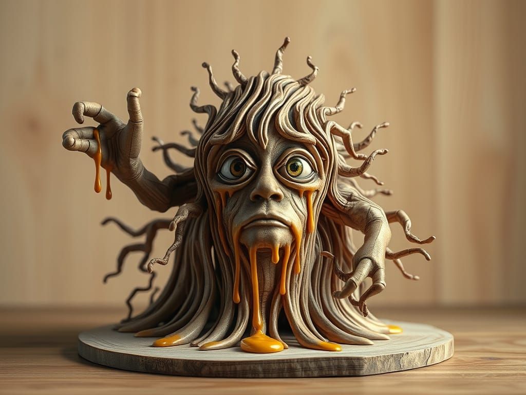 Folded Wood Embraces a Full-Body Living Entropic Algorithm