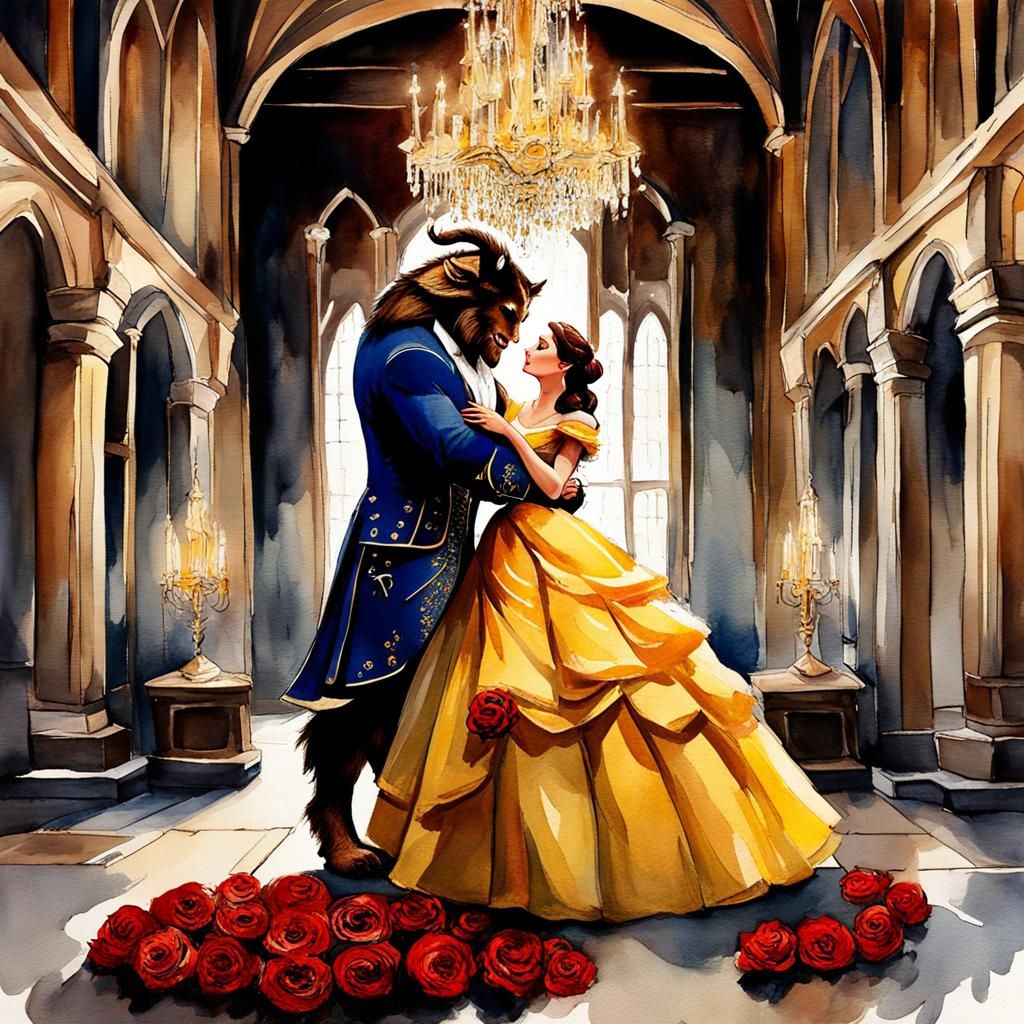 Beauty and the Beast - AI Generated Artwork - NightCafe Creator
