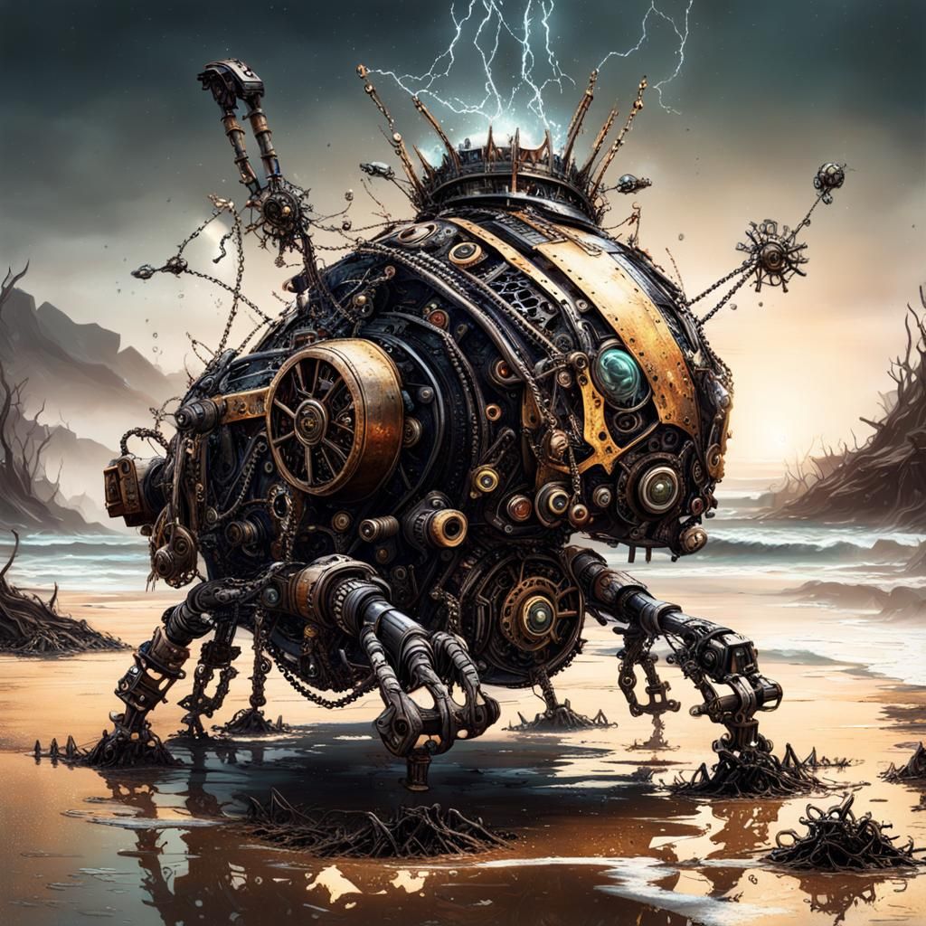 Precious Castaway Robot - AI Generated Artwork - NightCafe Creator