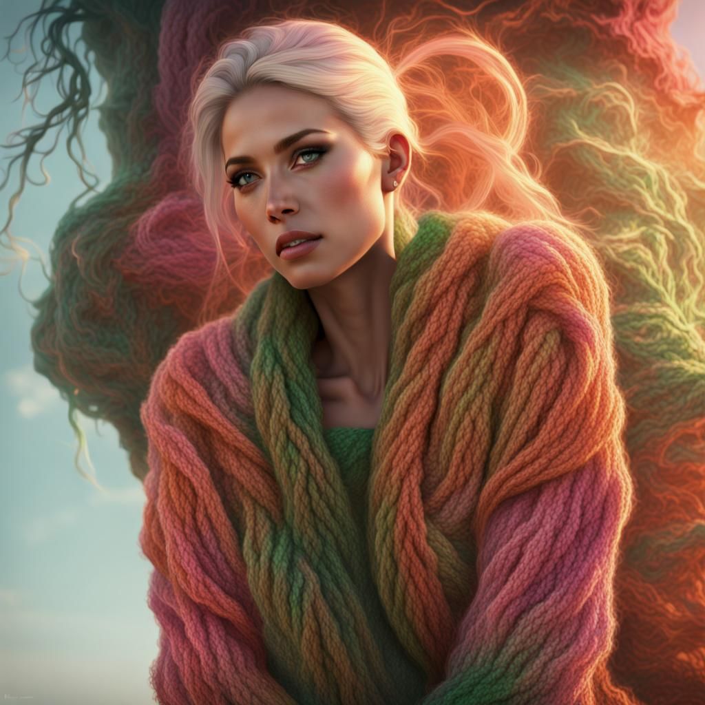 Yarn knit sweater - AI Generated Artwork - NightCafe Creator