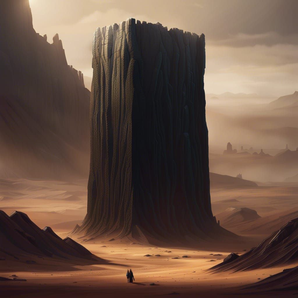 Monolith in the desert - AI Generated Artwork - NightCafe Creator