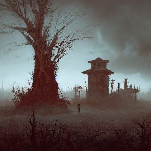 Epic, Surreal, Dark Magic Realism of Ancient Ruins... - AI Art