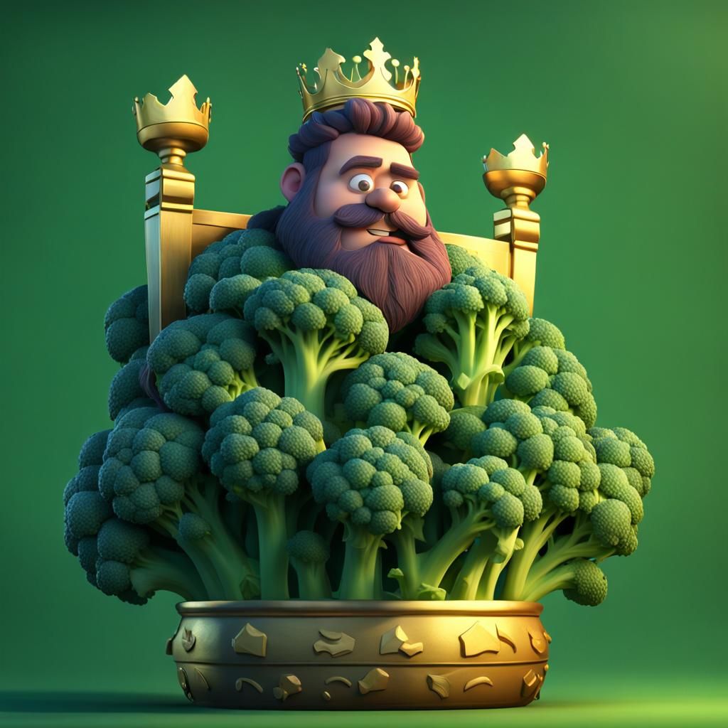 Broccoli King. - AI Generated Artwork - NightCafe Creator