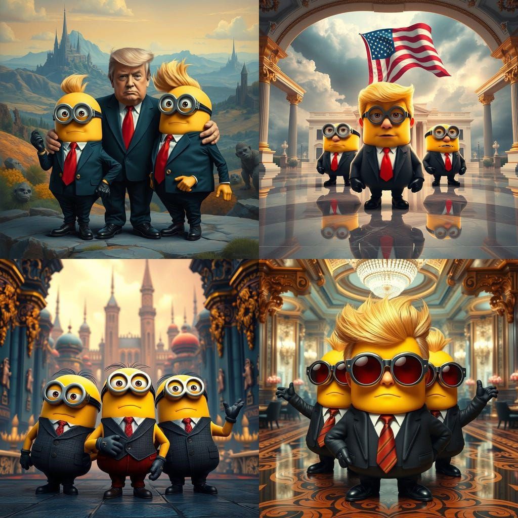 Minions dressed as DonalTrump - Minions Dressed as Donald Tr...