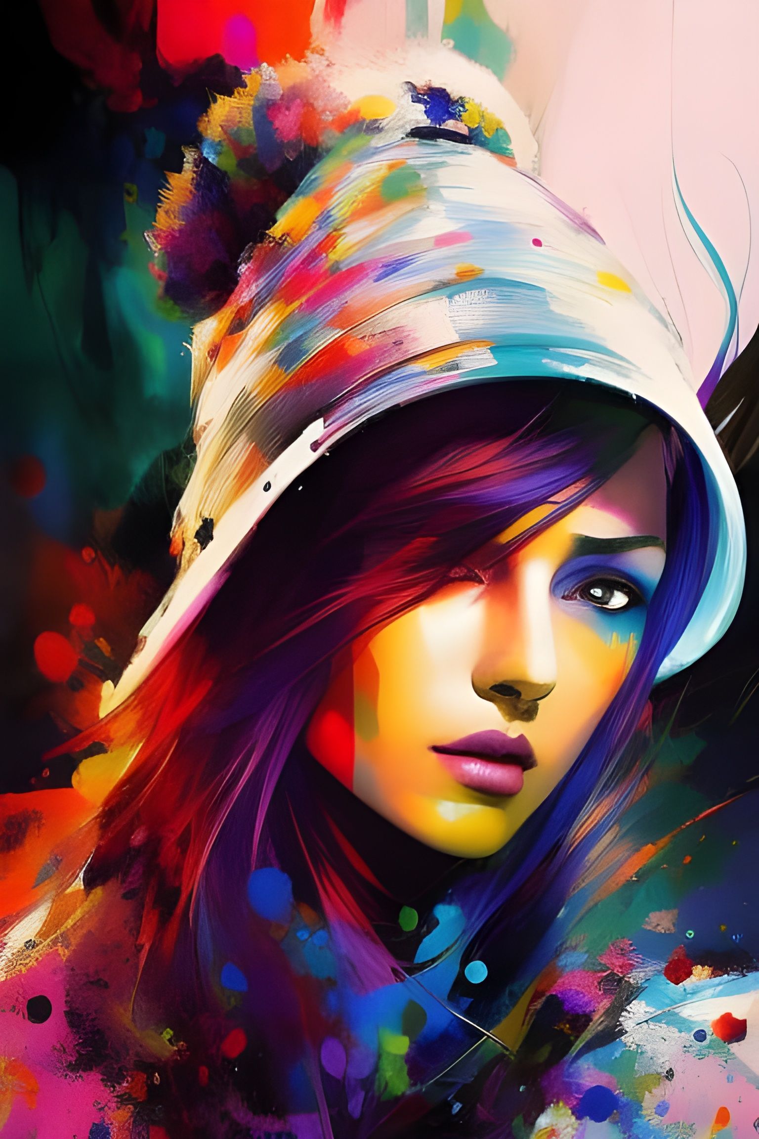 Ink splash oil painting - AI Generated Artwork - NightCafe Creator