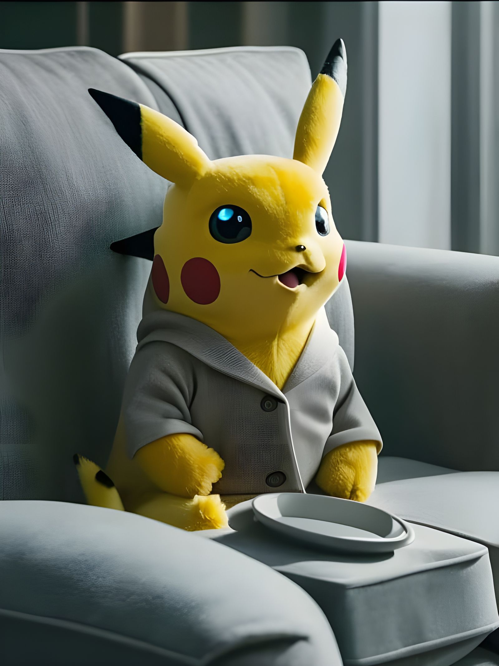 Pikachu Watching TV - AI Generated Artwork - NightCafe Creator