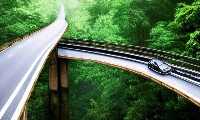 giant snake on a bridge eating a car - AI Generated Artwork - NightCafe ...